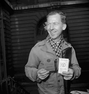 Image of William S. Burroughs (1914-1997) in Paris, 1962 (b/w photo)