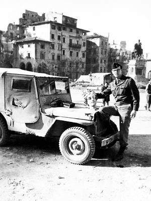 Image of American Soldiers line up for a Short Arm Inspection, South