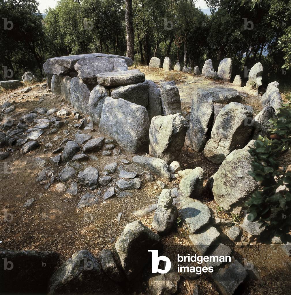 Image of Megalithic dolmen called Cova d'En Daine, 4th millennium BC ...