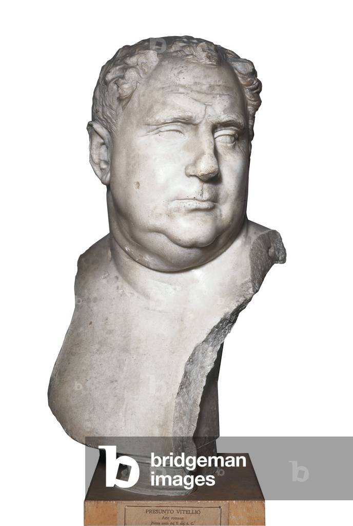 Image of Roman art: “'Bust of Vitellius (15-69) Roman Emperor ” 2nd by ...