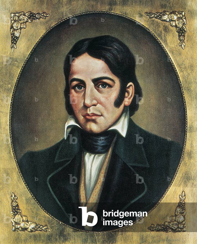 Image of Portrait of Davy Crockett, painting by Charles Berkeley ...