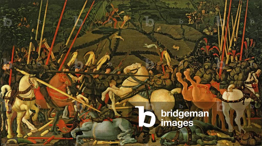 Image of The Battle of San Romano in 1432, c.1455 (tempera on by ...