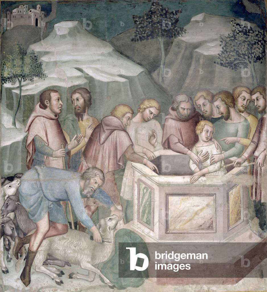 Image of Joseph Thrown in a Well by his Brothers, 1356-67 (fresco) by ...