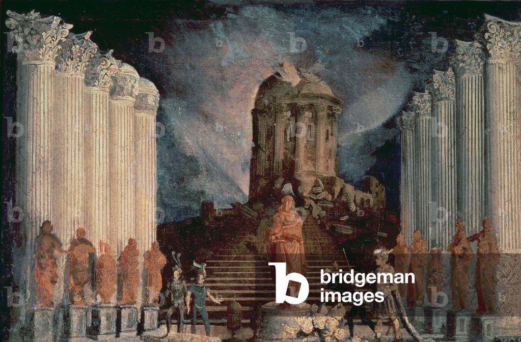 Image of Destruction of the Temple of Jerusalem by Titus (oil on by ...