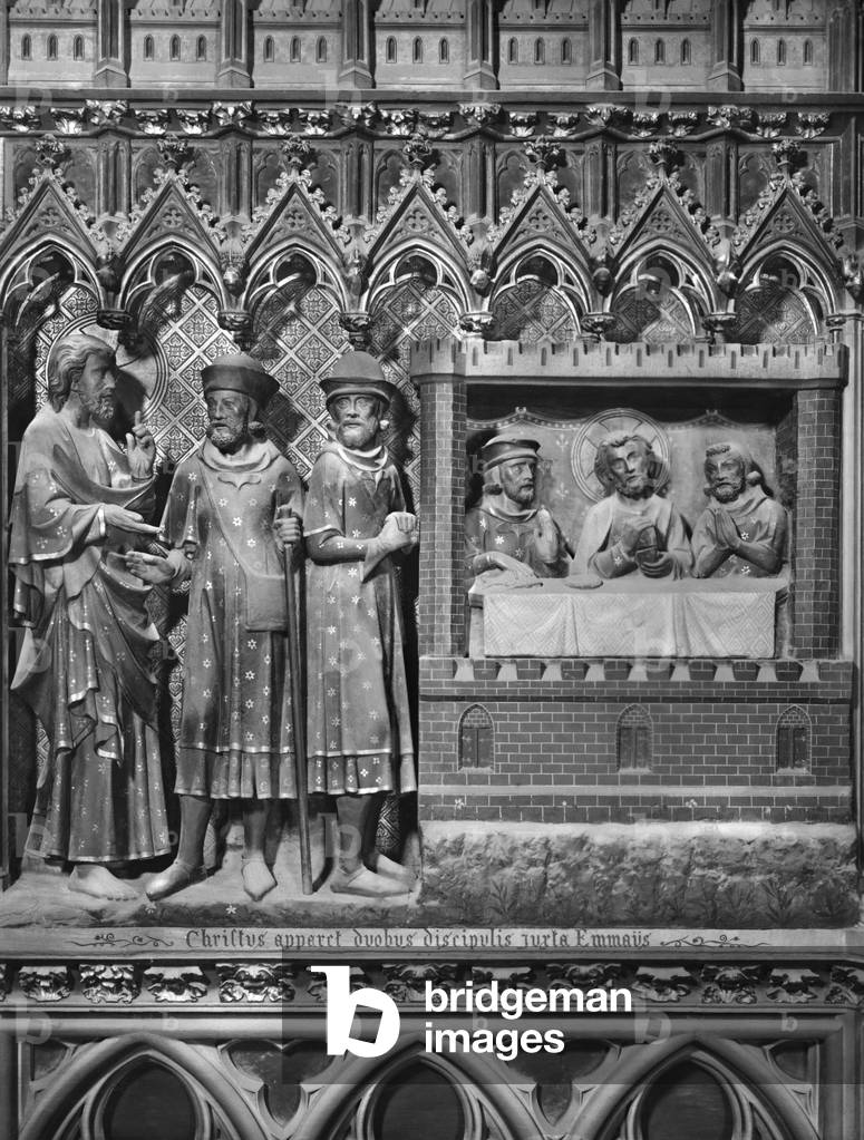 Image of Cathedral, interior, choir screen, Jesus Christ appearing to ...