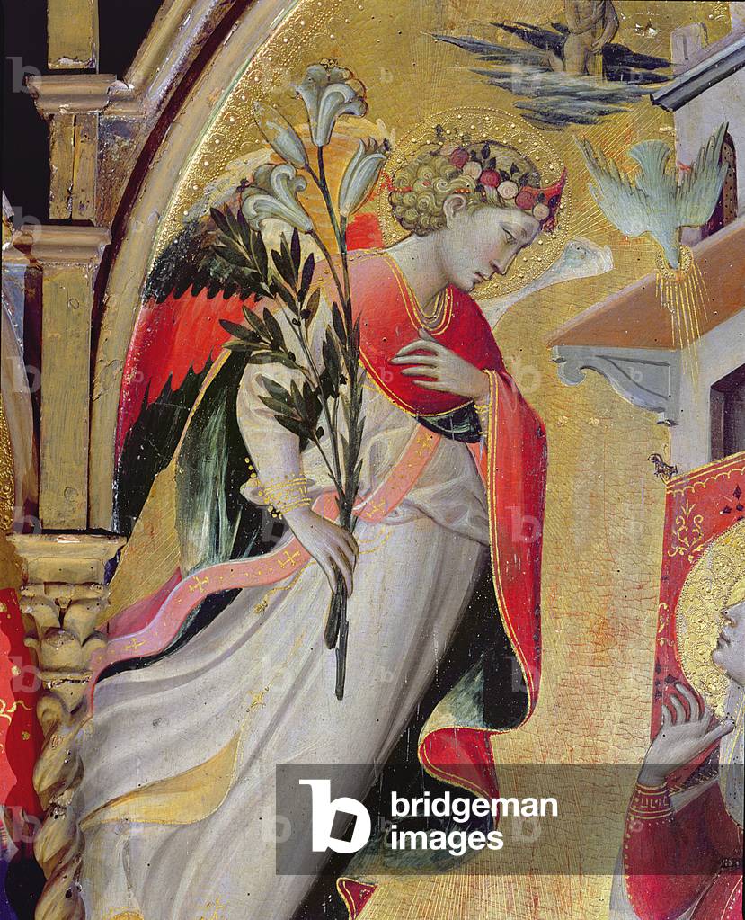 Image of Archangel Gabriel, detail from The Annunciation with SS ...