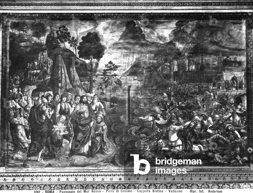 Image of The Crossing of the Red Sea, from the Sistine Chapel by ...