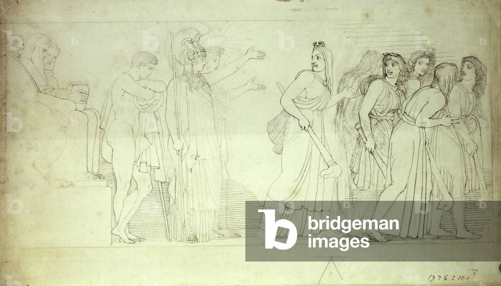 Image of The Furies Departing from Athena, Apollo and Orestes, 18th ...