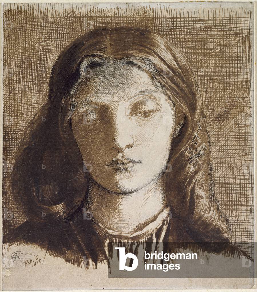 Drawings And Paintings By Lizzie Siddal Study Of Elizabeth Siddal For