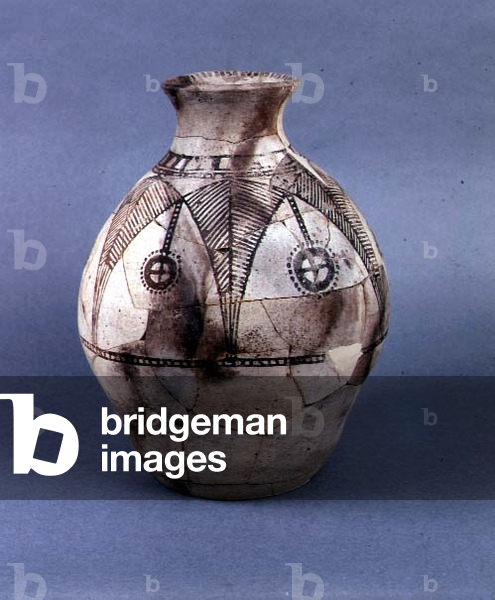 Image of Decorated pot, Baba Jan, Iran, 8th century BC (pottery) by ...