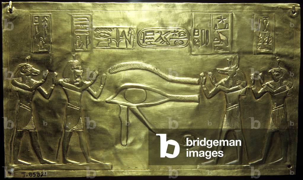 Image of Plaque from the mummy of Psusennes I, from Tanis, New by ...