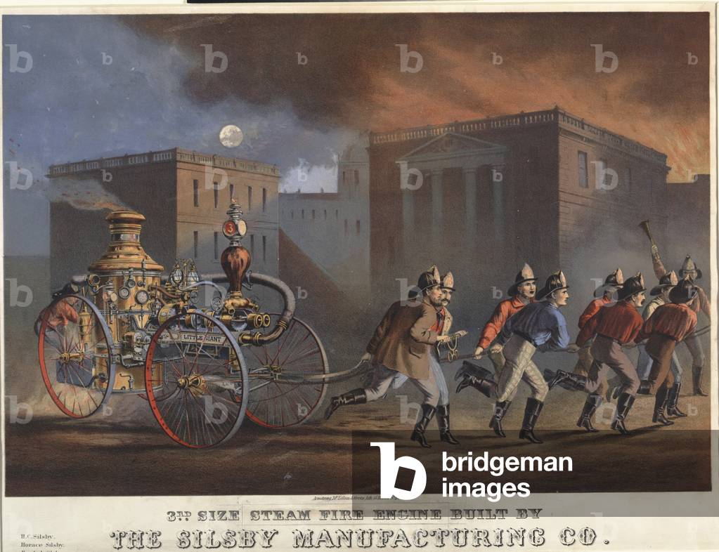 Image of Advertisement for The 3rd Size Steam Fire Engine built by by ...