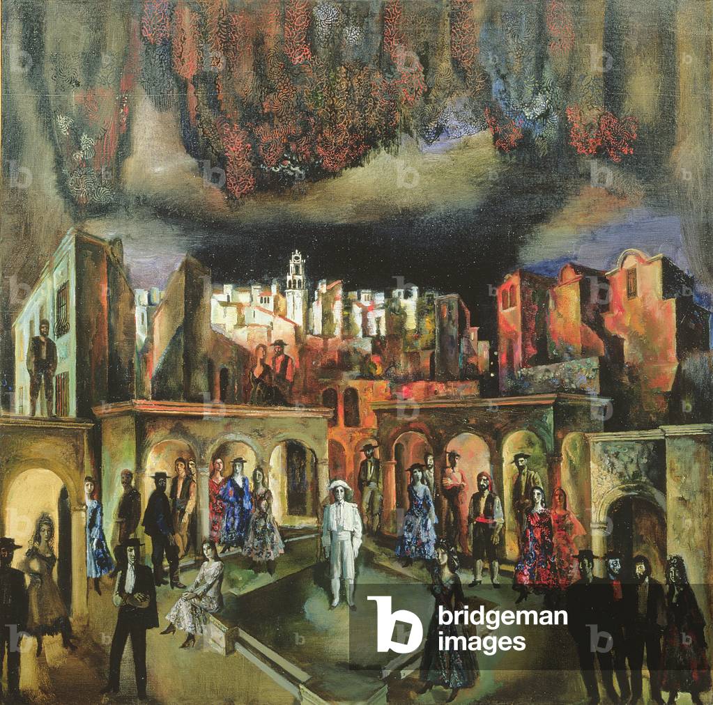 Image of Stage design for the opera 'Carmen' by G. Bizet, 1981 by ...