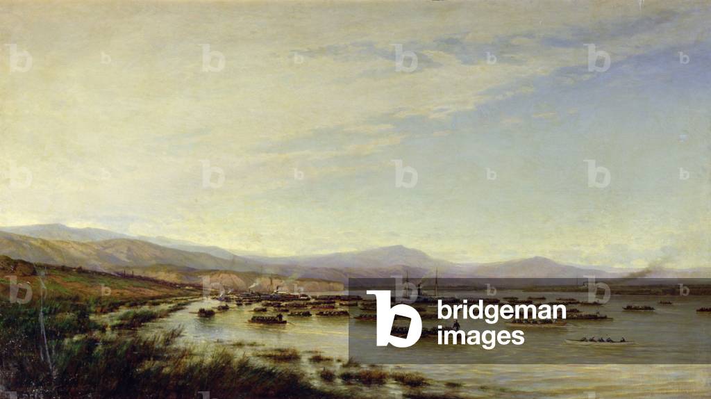 The Russian Army crossing the Danube in June 1877, 1878 (oil on canvas)