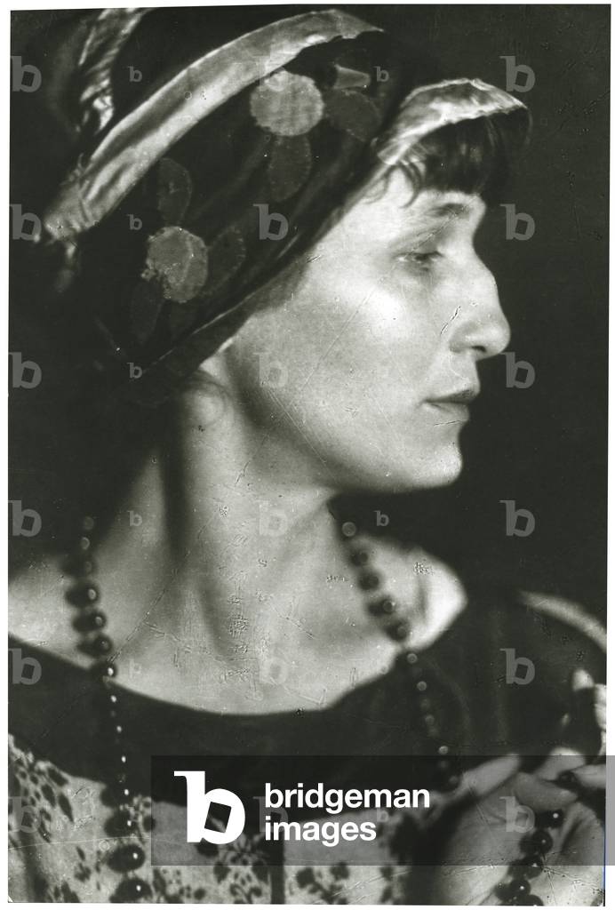 Image of Anna Akhmatova, 1927 (b/w photo) by Nappelbaum, Moisei ...