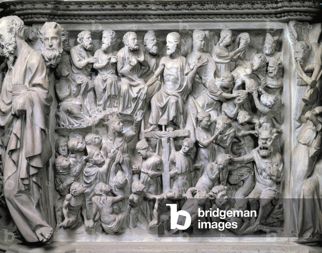 Image of The Last Judgement: detail of reliefs from the top of