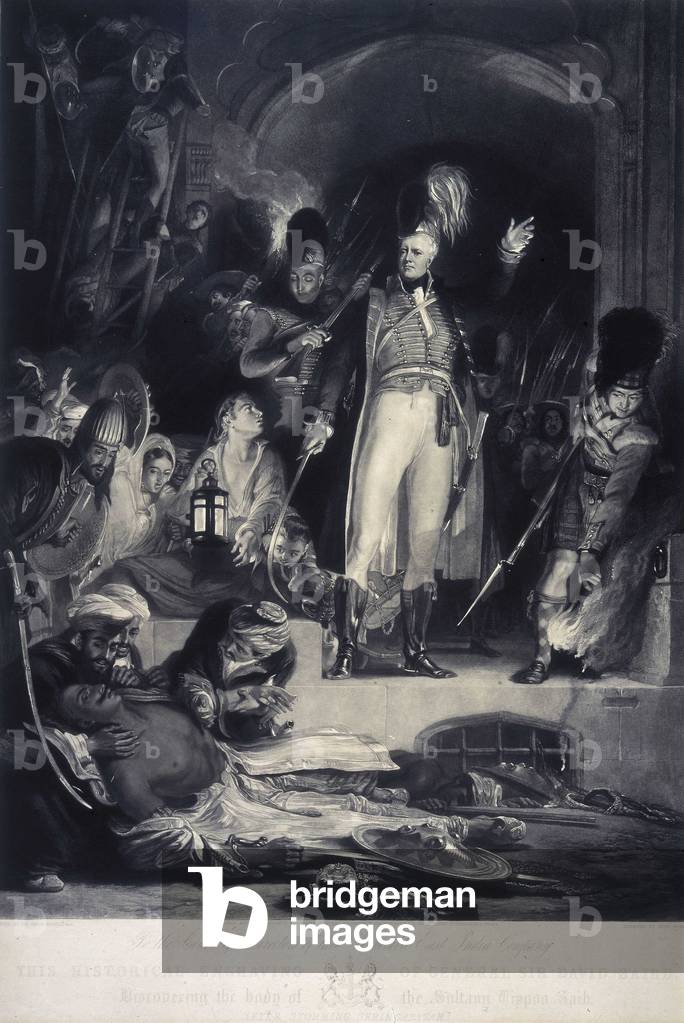 Image of 'General Sir David Baird discovering the body of Sultan Tippoo