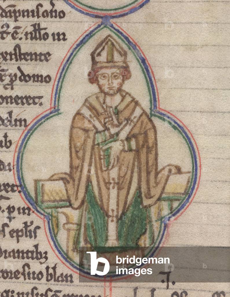 Image of Drawing of Pope Innocent III, c.1216 (vellum) by English ...