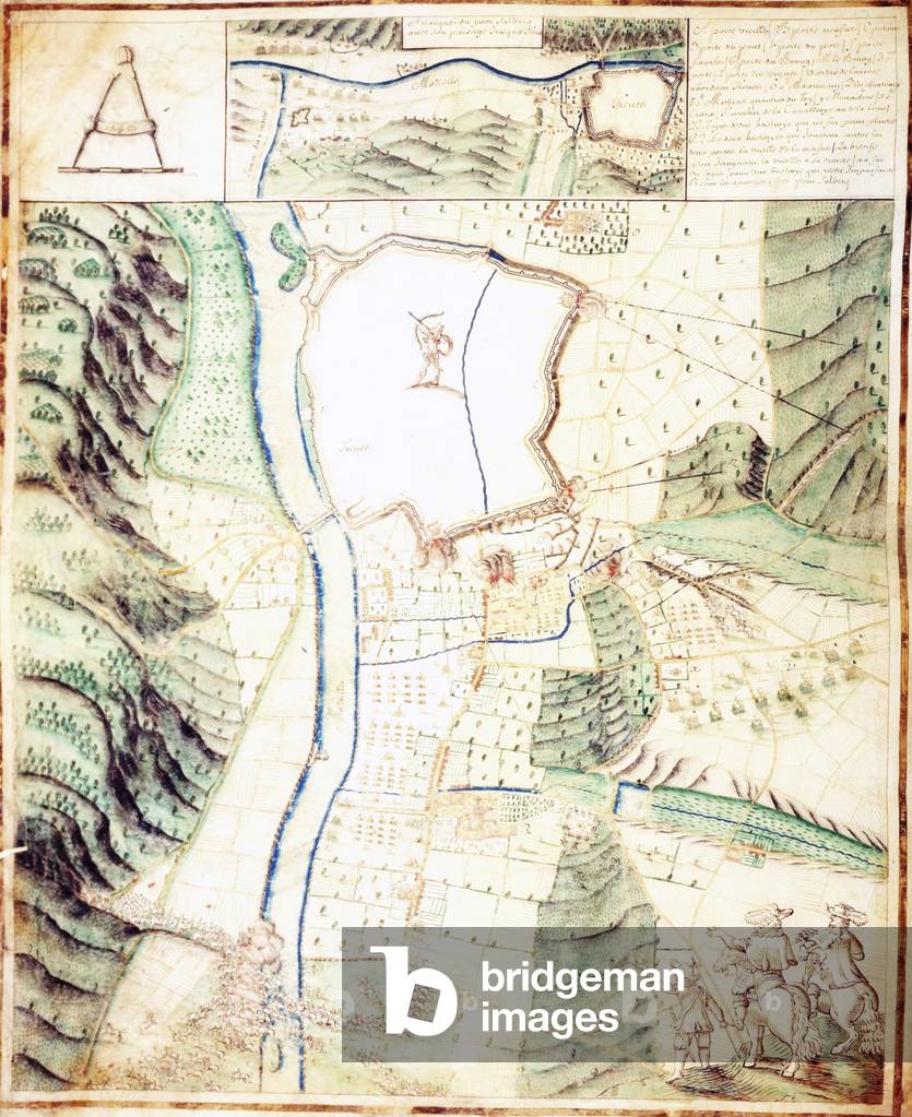 Image of Plan of the Siege of Trier, Germany, 1645. Map showing