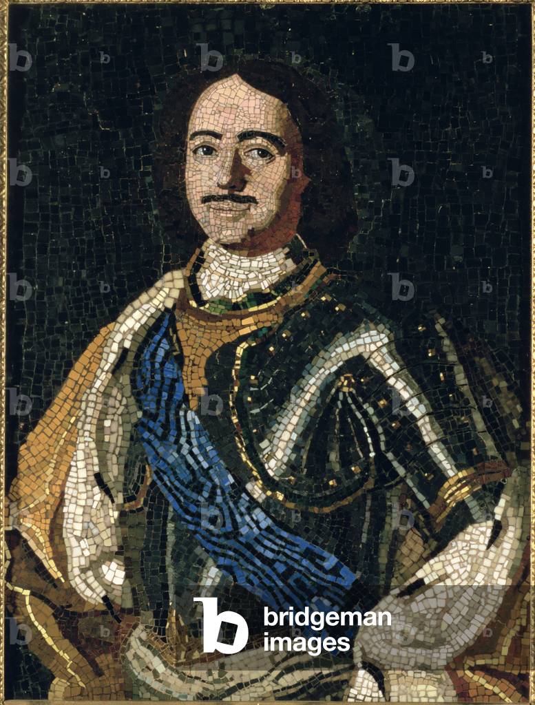 Image of Portrait of Peter I, by Mikhail Vasilievich Lomonosov (1711-65 ...