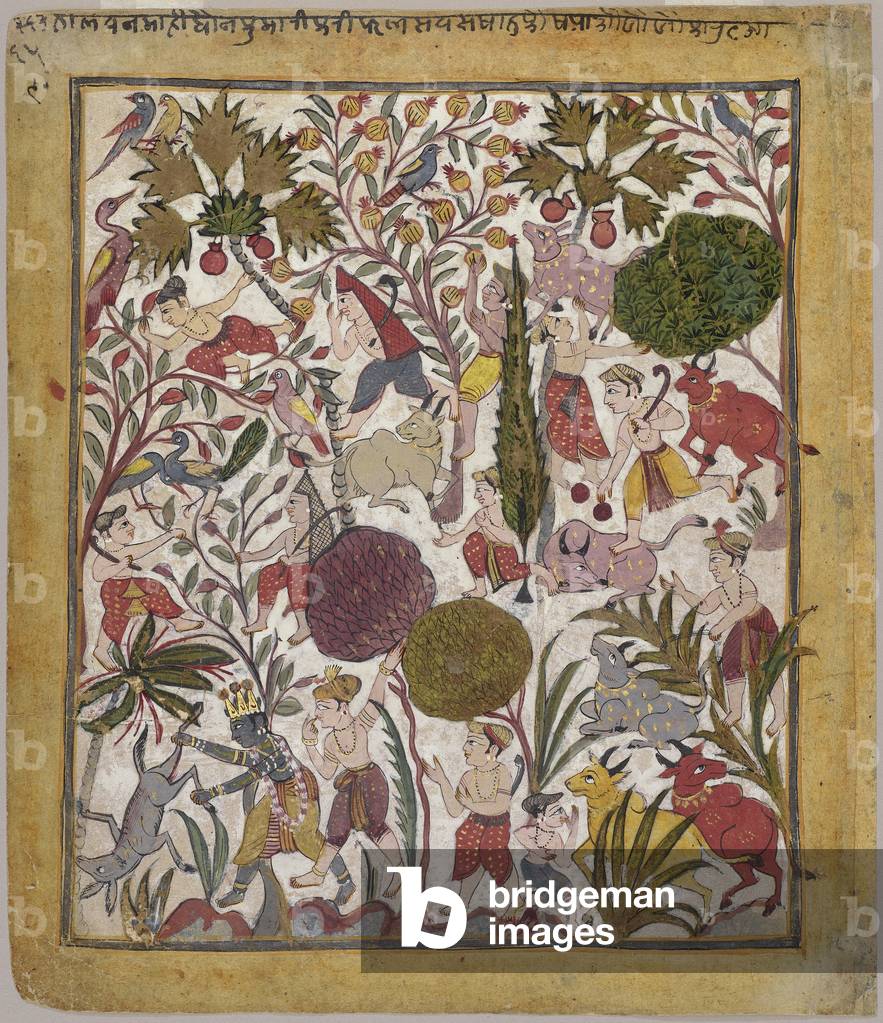 Image of Krishna Slays the Ass Demon, probably from Swat, Gujurat, c ...