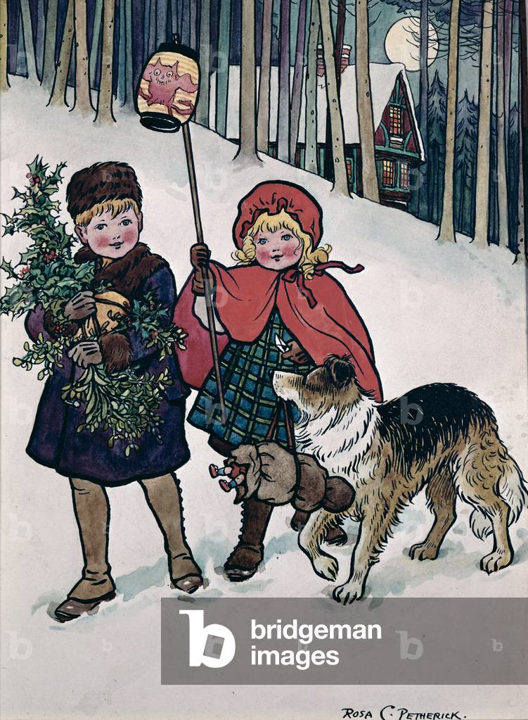 Image of Children with Holly by Rosa Petherick