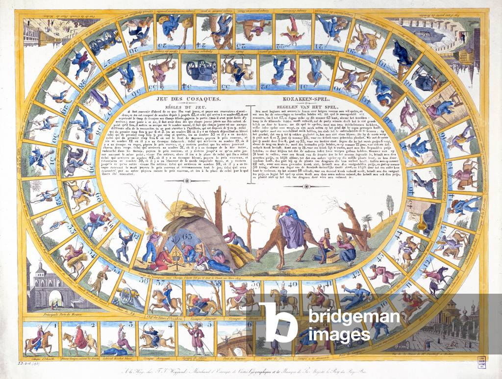 Image of The Cossack Game with illustrations of different types of ...