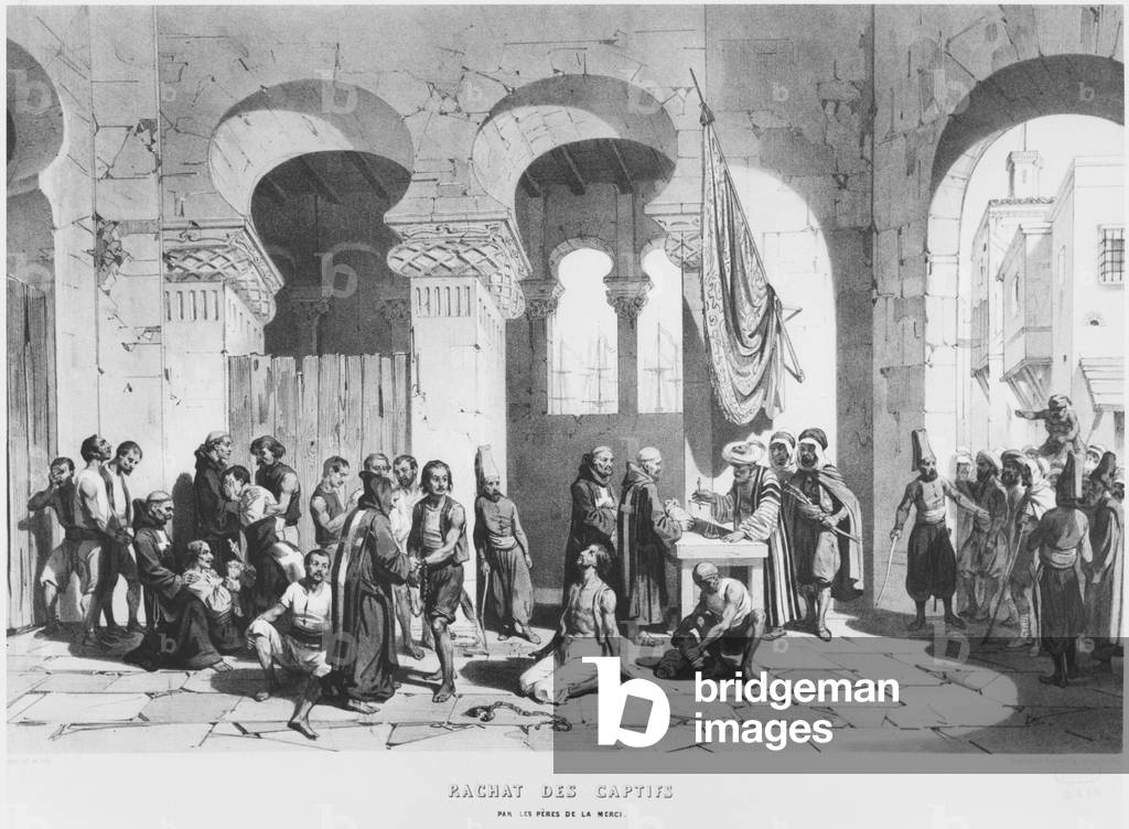 Image of The Mercy Fathers ransoming the captives in Algeria, c.1830-40 ...