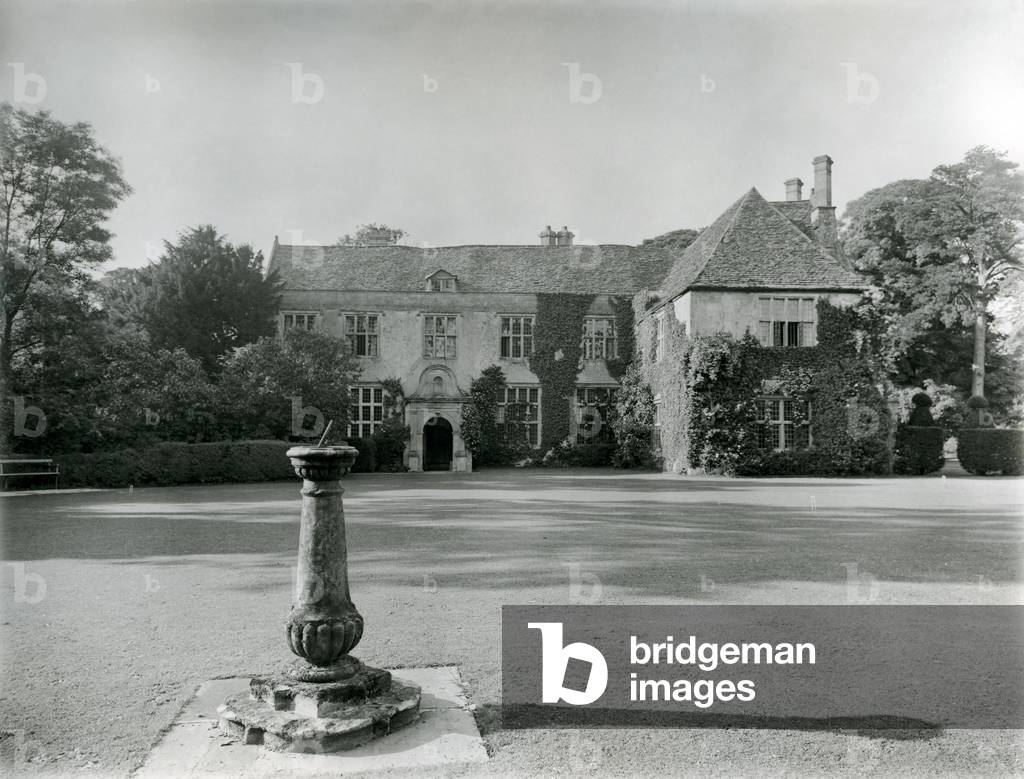 The south front, Avebury Manor, from 'The English Manor House' (b/w photo)