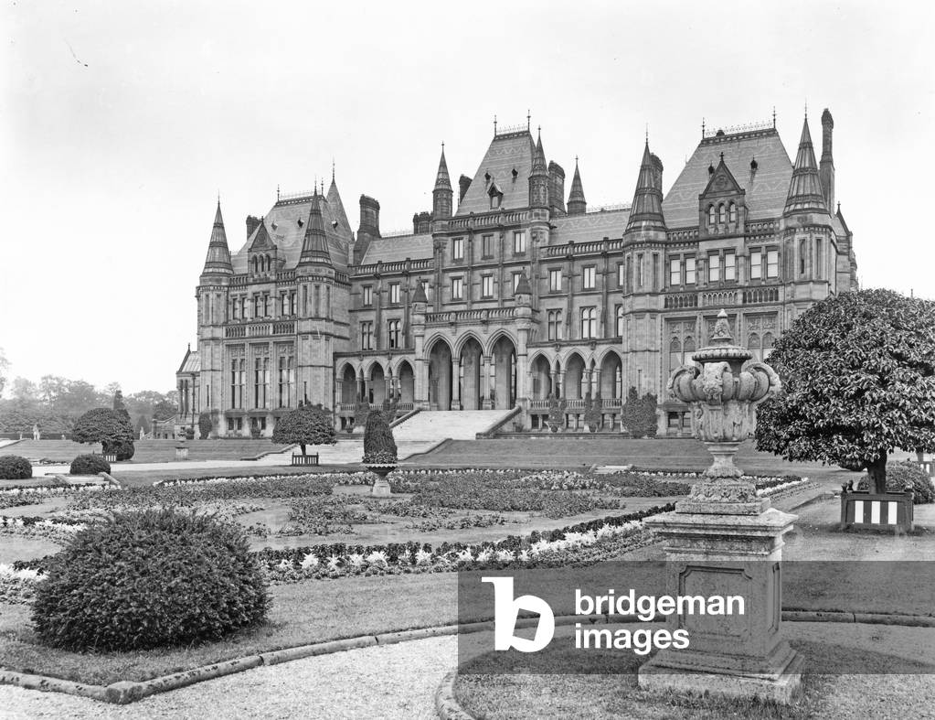 The east facade, Eaton Hall, from 'The English Country House' (b/w photo)
