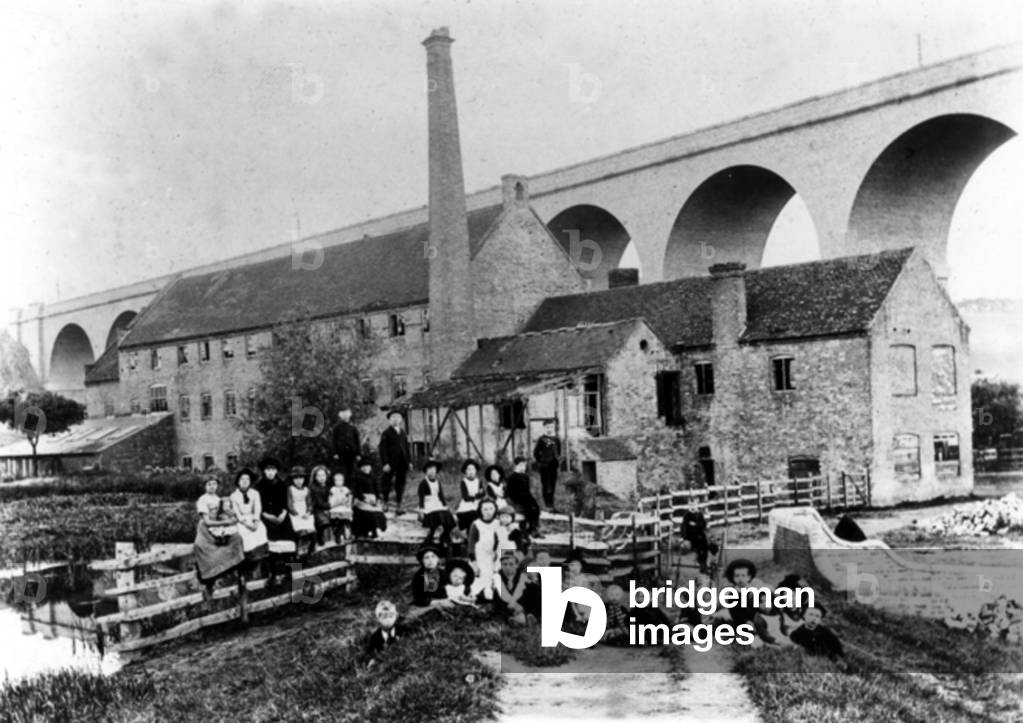 Image of Hoobrook mill and viaduct, Kidderminster,1905 (b/w photo) by ...