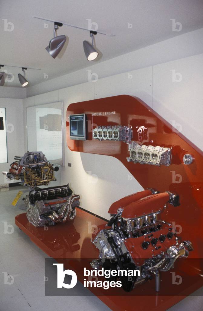 Image of Ferrari motors, Galleria Ferrari museum, Maranello, Emilia ...