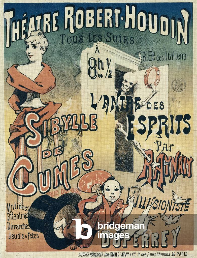 Image of Poster of 'Sybille de Cumes', magic show. Theatre Robert-Houdin, Paris.