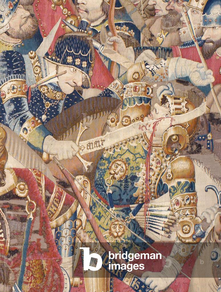 Image of Tapestry illustrating The Trojan War: Achilles' Death, c.1470 ...