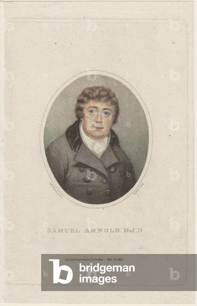 Image of Samuel Arnold, engraved by William Ridley (1764-1838), 1803 (coloured stipple by Arnold ...