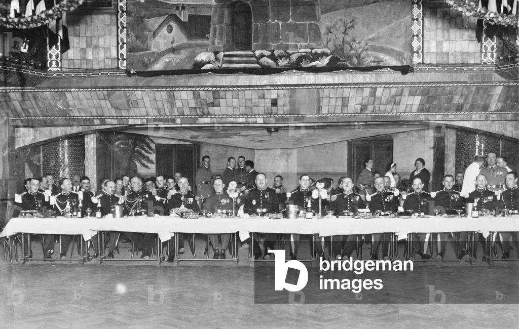 Image of Colonel Charles de Gaulle (1890-1970) celebrating with his ...