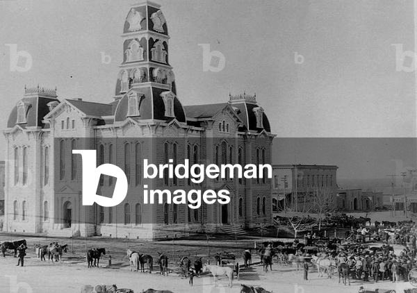 Image of Parker County Courthouse, Weatherford, c.1895-96 (b/w photo ...