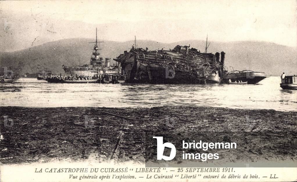 Image of Catastrophe du Cuirasse Liberte, 25 Sept 1911, Explosion ...