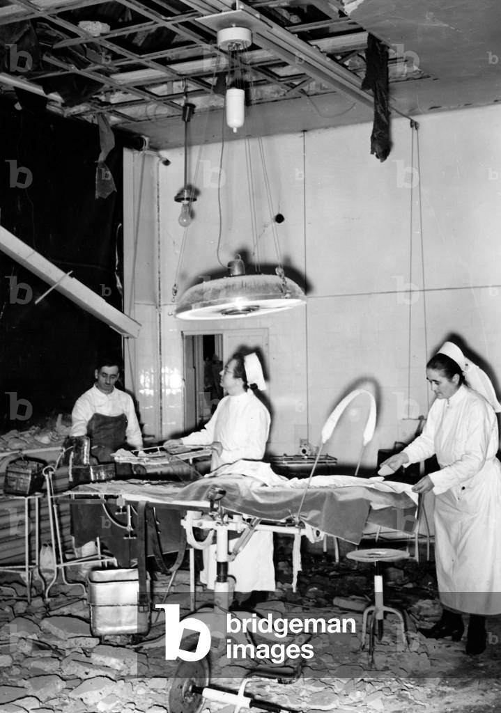 Image of The picture from a Nazi news report shows a destroyed