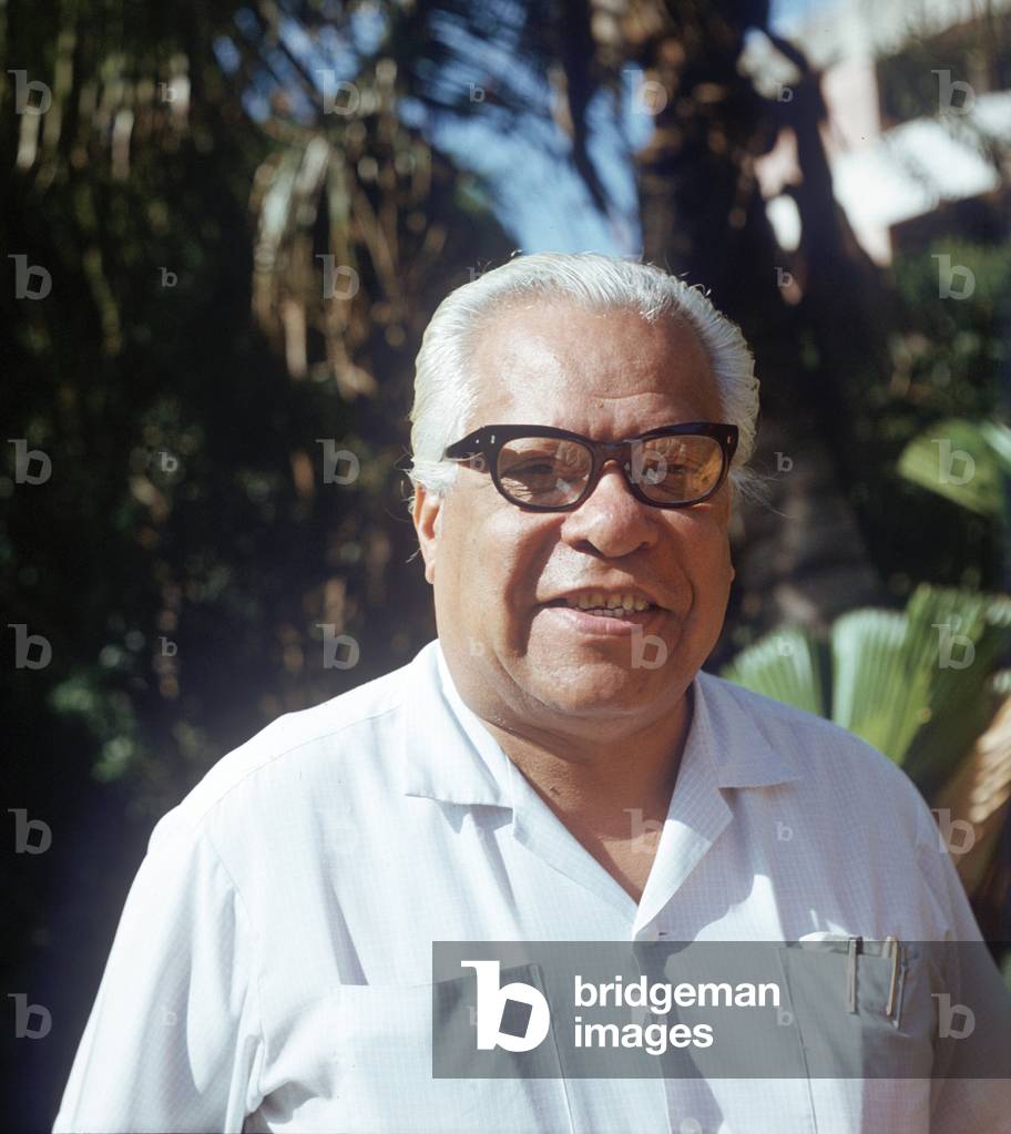 Image of Cuban poet and author Nicolas Guillen (1902-1989) in 1972 in