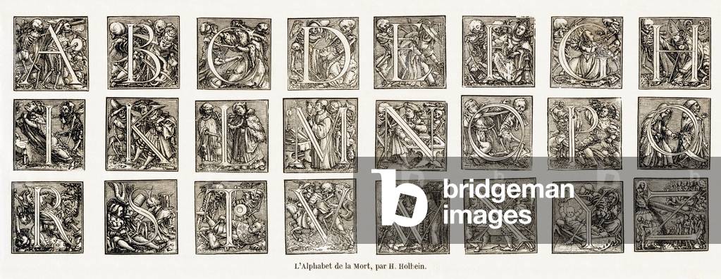 Image of Complete chart - The Alphabet of Death - Drawing by