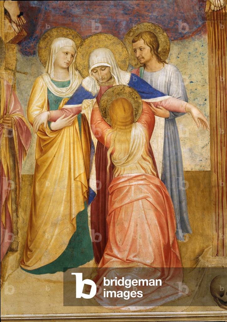 Image of Crucifixion with Saints, detail of Mary of Clopas, the Virgin ...