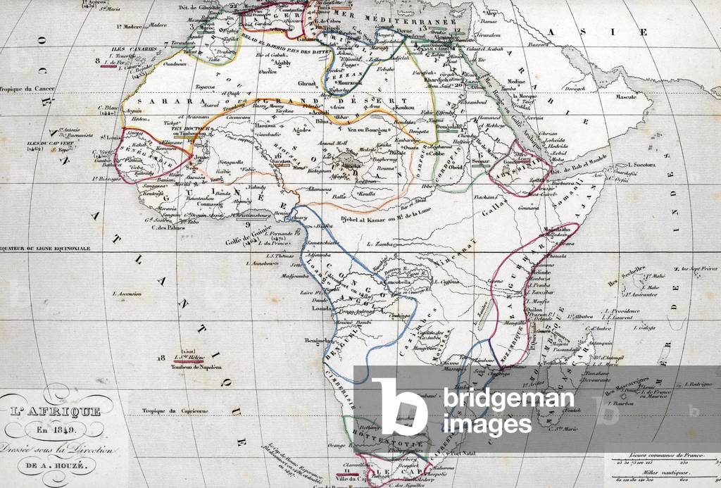 Image of Map of Africa 1849 (Map of Africa 1849) Engraving from