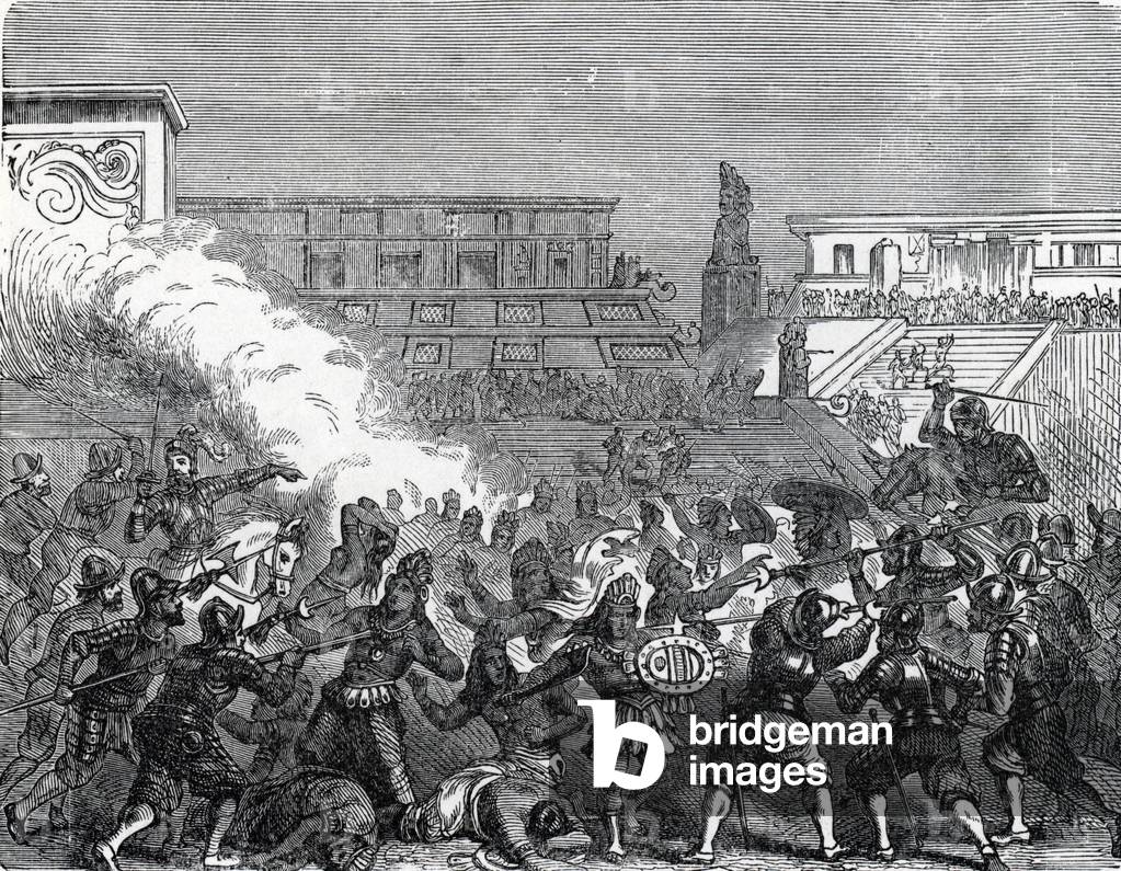 Image of Le massacre de Cholula par les forces militaires du conquistador