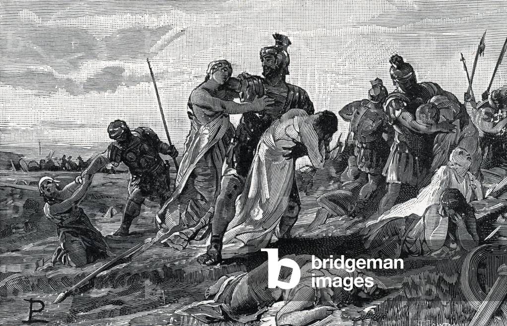 Image of Roman antiquite “Roman soldiers making violence to the women of