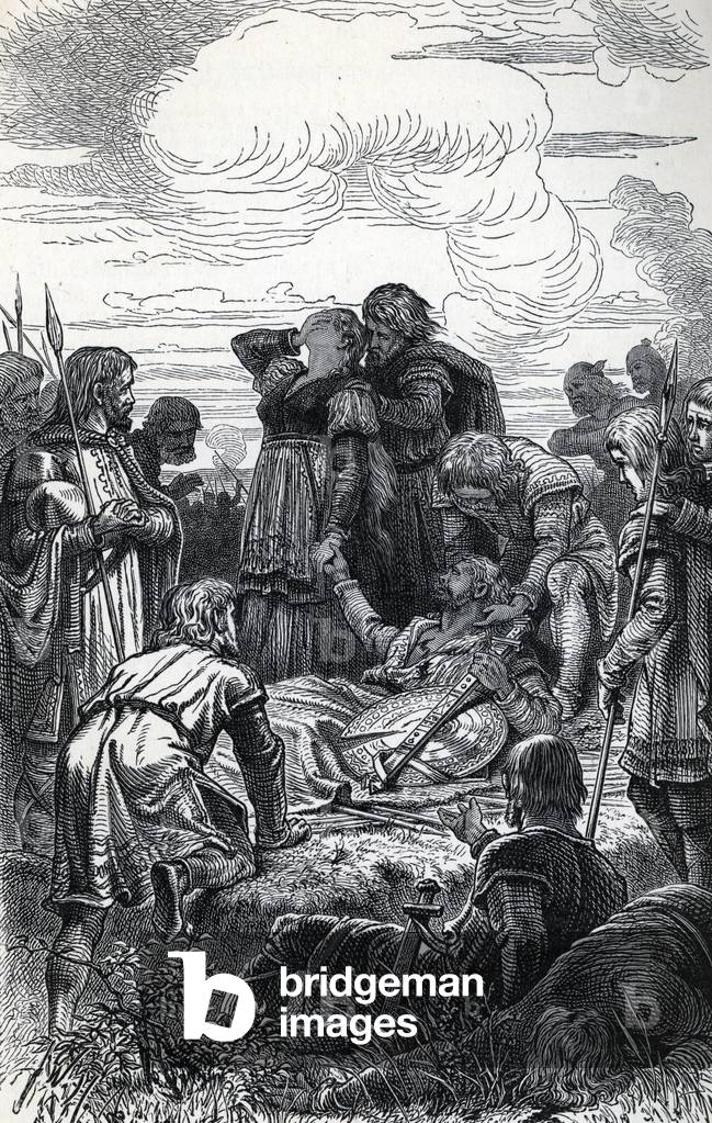 Image of Nordic mythology: death of Helgi Hundingsbane in the Volsunga saga