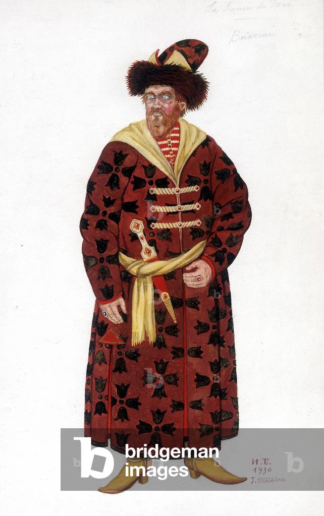 Image of Costume design for a boyard (boiard, boiar) for the opera by ...