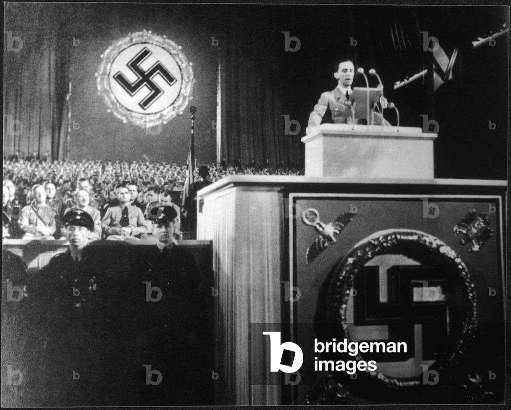 Image of Joseph Goebbels Speaking - 1936