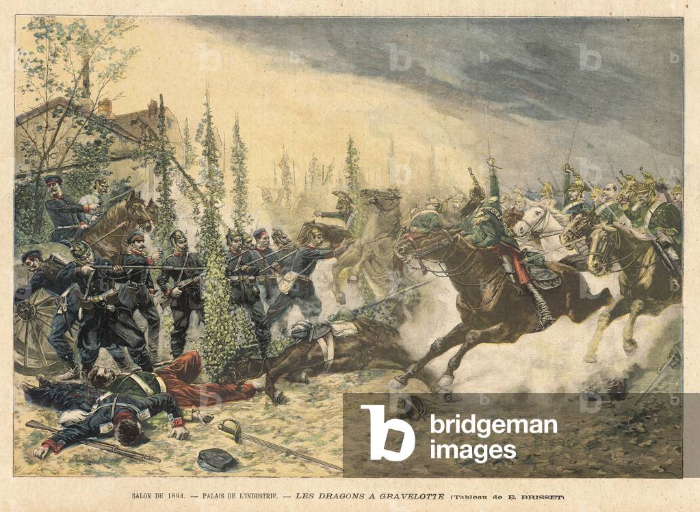 Image of The French Dragoons at the Battle of Gravelotte on the by ...