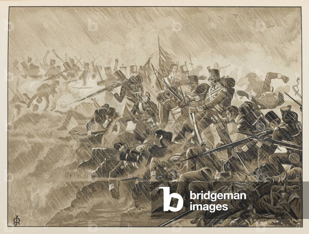 Image of Napoleonic Wars (1803–1815) Battle of Albuera, 1811 (engraving ...